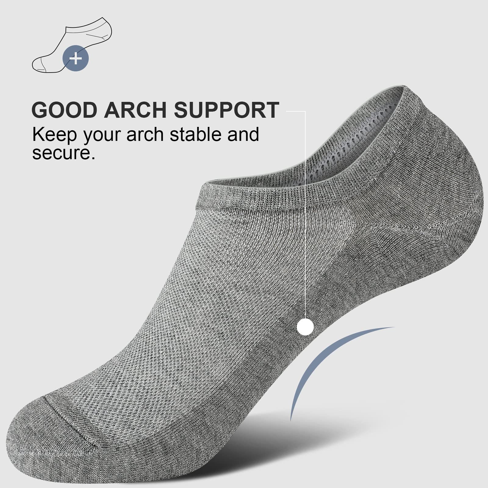 wernies No Show Men Socks, Low Cut Ankle Sock, Men Short Socks Casual Cotton Socks Size 11-13