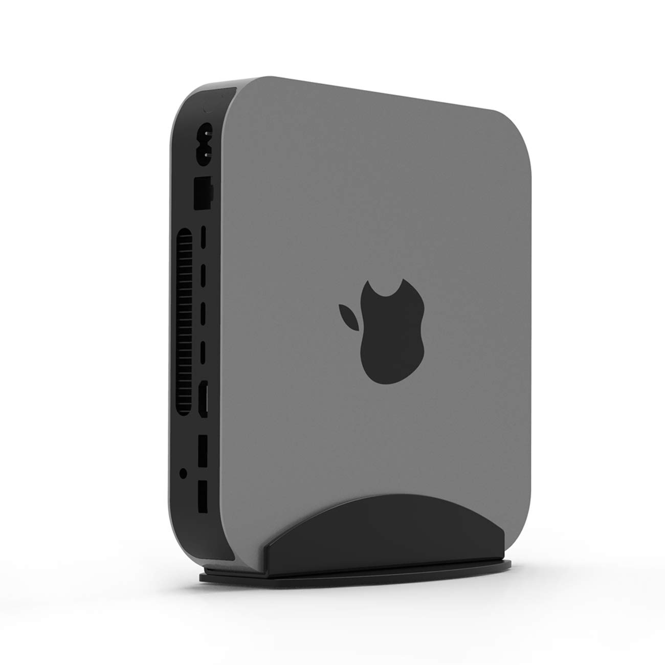 Bylitco Desktop Stand for Mac Mini 2010-2023,M1/M2,Vertical Holder,Perfect for Desk Organization and Heat DissipationďźSoft Cushioned Protection, Space-Saving Design- Black