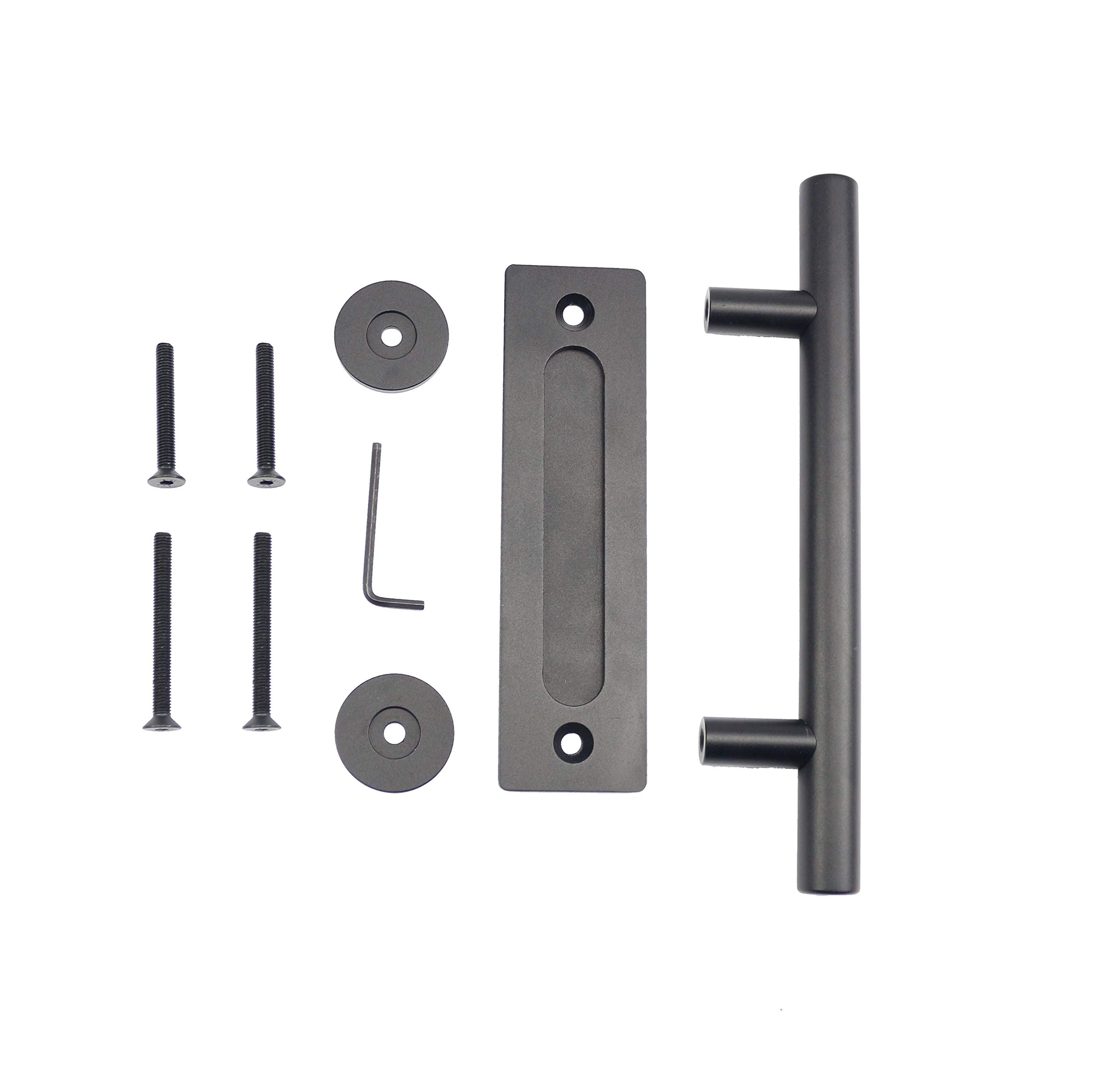 Heavy Duty Barn Door Handle Set, Large Rustic, for Gates Garages Sheds Furniture (Aluminum 12" Handle)