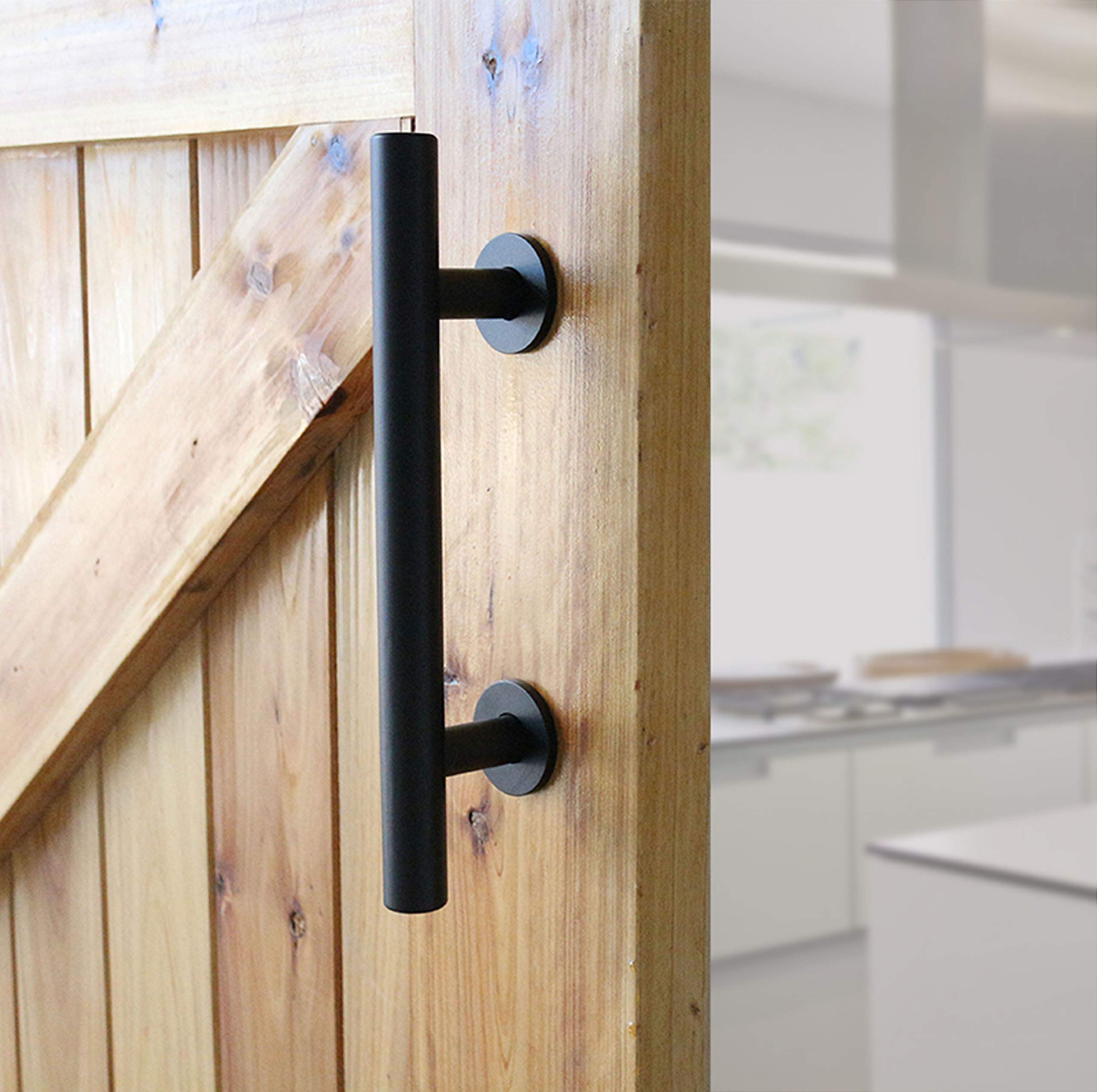 Heavy Duty Barn Door Handle Set, Large Rustic, for Gates Garages Sheds Furniture (Aluminum 12" Handle)