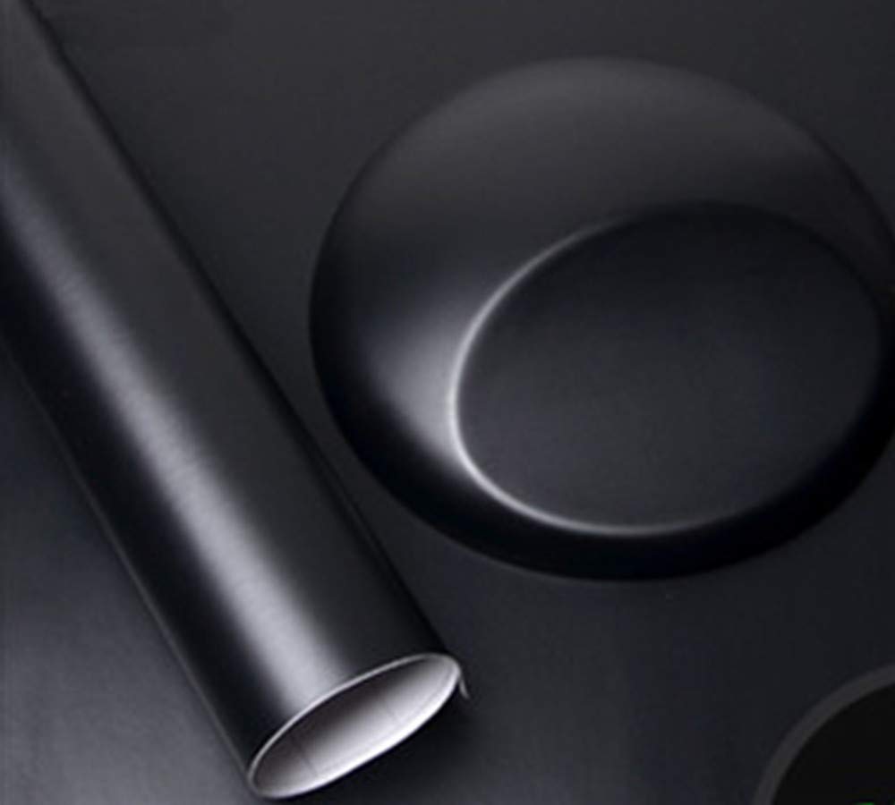 DIYAH Black Matte Vinyl Car Wrap Sticker Air Release Bubble with Hand Tools (120" X 59" / 10 FT X 4.9 FT)
