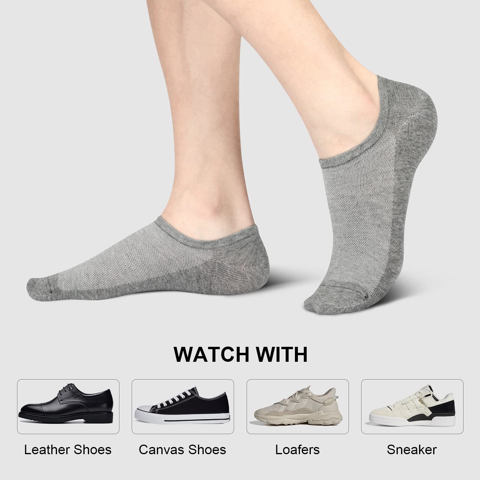 wernies No Show Men Socks, Low Cut Ankle Sock, Men Short Socks Casual Cotton Socks Size 11-13