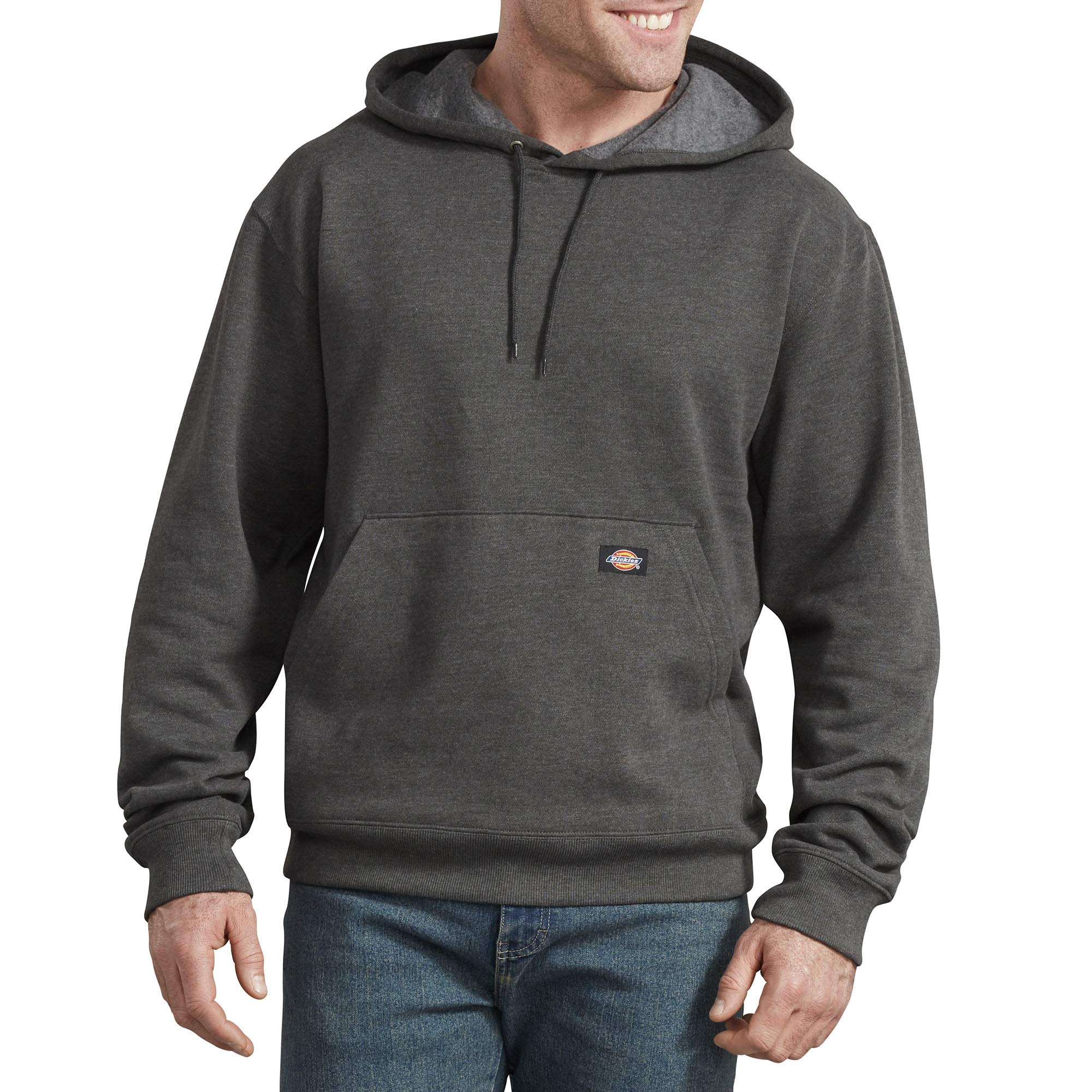 Dickies Men's Big Pullover Fleece Hoodie, Dark Heather, 2X-Large Tall