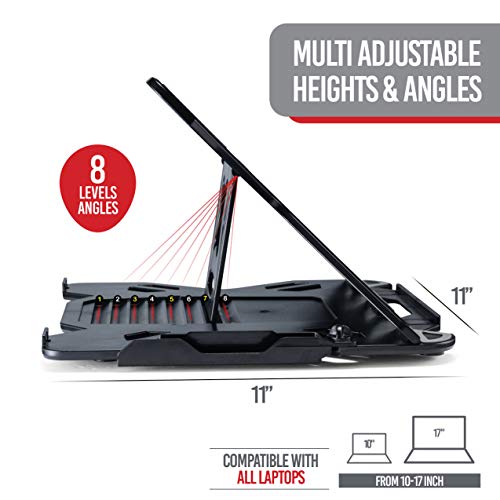 Laptop Stand for Desk, Adjustable Laptop Stand for Desk, Laptop Riser for MacBook Pro and Air 13 15 17 inch, Laptop Stands Adjustable, Ergonomic Computer Stand, Notebook Stand Patented SecureStop