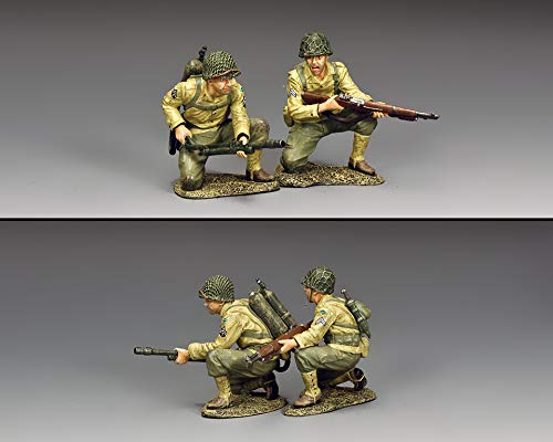 King & Country Toy Soldiers D Day DD324 U.S. Army Ranger Flame Thrower Team 1:30 Scale Pewter