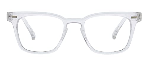 peepers by peeperspecs mens Strut Blue Light Blocking Reading Glasses, Clear, 48 US