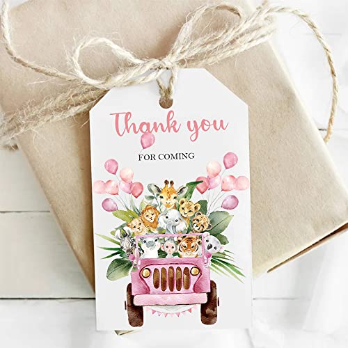 Thank You Gift Tags, Woodland Baby Shower Gifts Tags, Wild One, Two Wild Birthday Party Favors Tags for Gift Bags, Thank You Label Gift Wrap Tags for Girls or Boys
