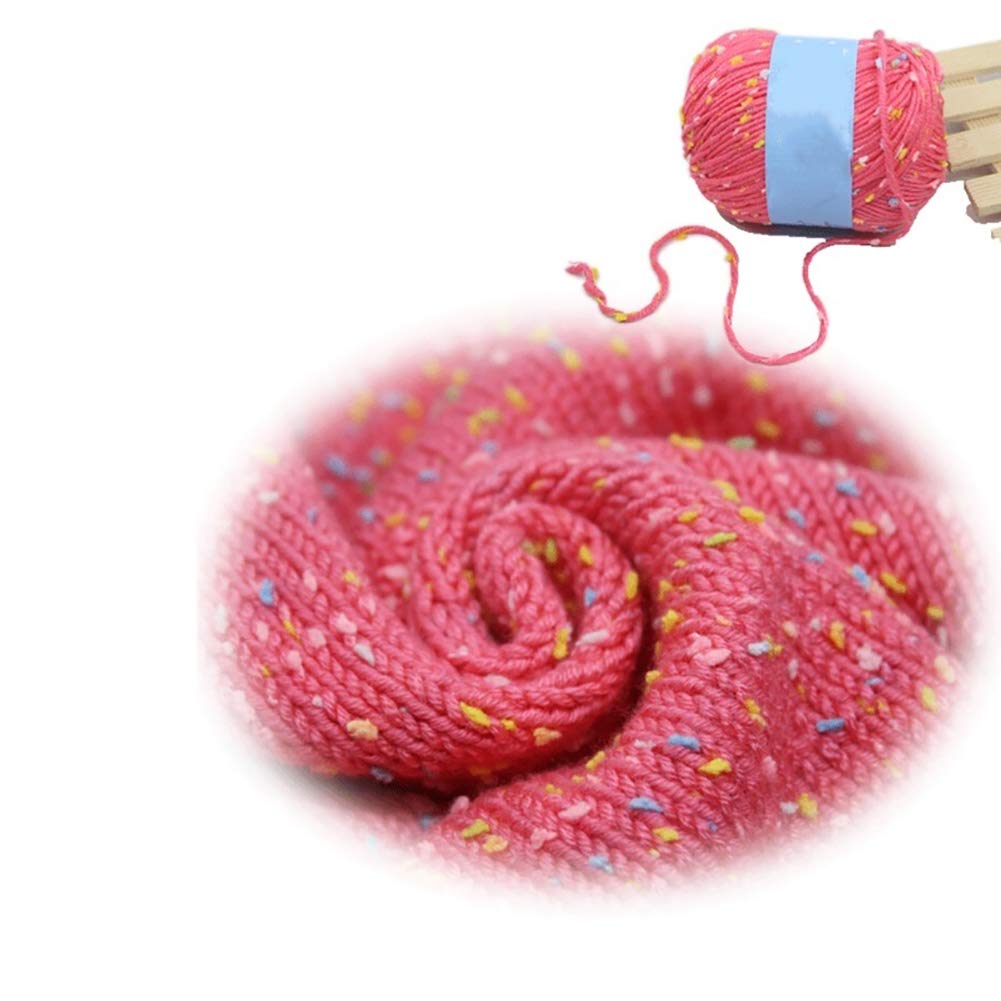 liyhh 50g Dots Knitting Sewing Thread Scarf Sweater Hat Crochet Craft DIY Woolen Yarn Craft Gifts Cotton and Acrylic Fiber Blue