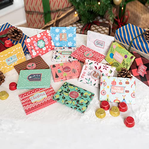 JOYIN 30PCS Christmas Gift Box Card Holders with Magic Sticker Christmas Gift Card Box Holders for Holiday Party, Cash Holder Gift Boxes, Christmas Candy Wrapping Paper, Holiday Gift Extra-Special