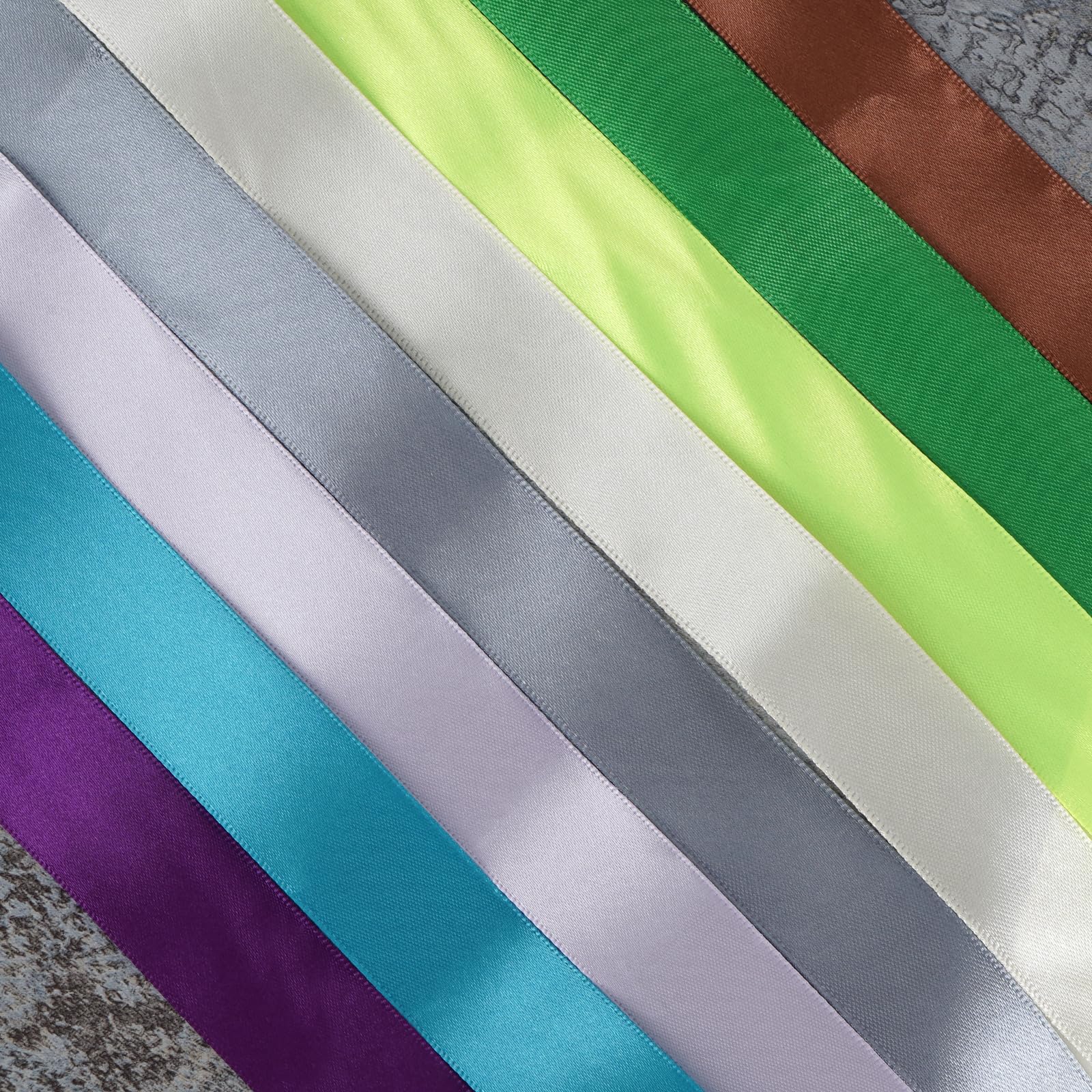 Chenkou Craft Solid Satin Ribbon Ribbons Assorted 40 Yards Craft Bow Party Decoration Packing Ribbons (Mix, 1"(25mm))
