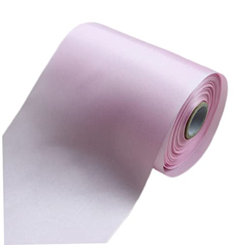 Eioflia Satin Ribbon Gift Wrapping Ribbons Solid Fabric Ribbons Ribbons for Hair Bows Fabric Ribbons Roll for Hair Bows Cards Floral Pink.