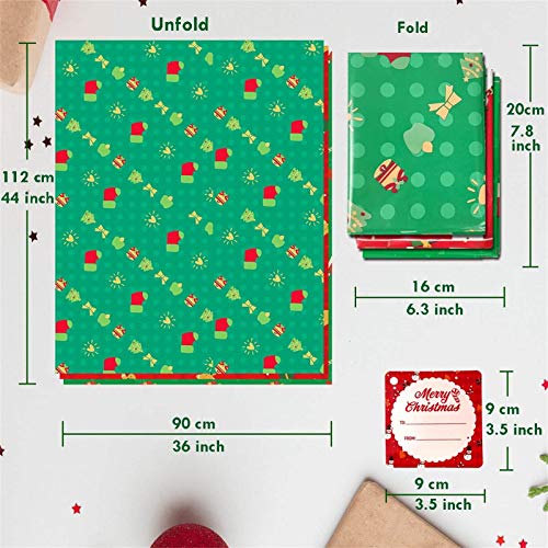 DLY Christmas large bag Jumbo Gift Bag,Christmas Giant Gift Bags extea-Large-Gift-Bag for Gifts - 36" x 44" Christmas Prints