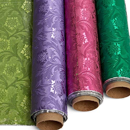 20 X 10 Yds Black Polyethylene Embossed Floral Foil