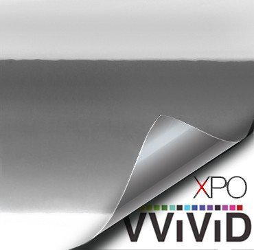 VViViD Gloss Chrome Silver Vinyl Wrap Adhesive Film Roll Air Release DIY Decal Sheet (1ft x 5ft)