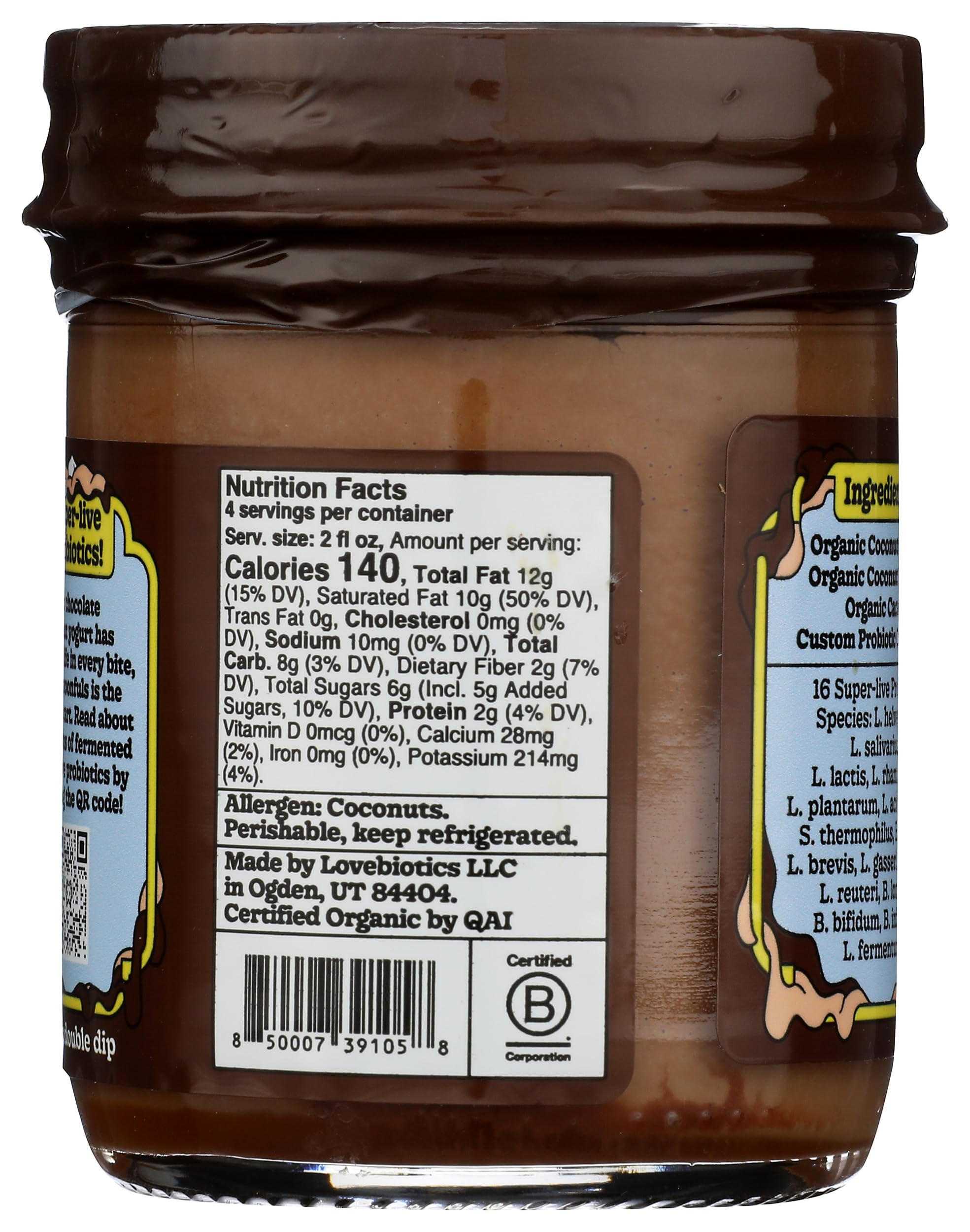 THE COCONUT CULT Organic Chocolate Mousse Coconut Yogurt, 8 OZ