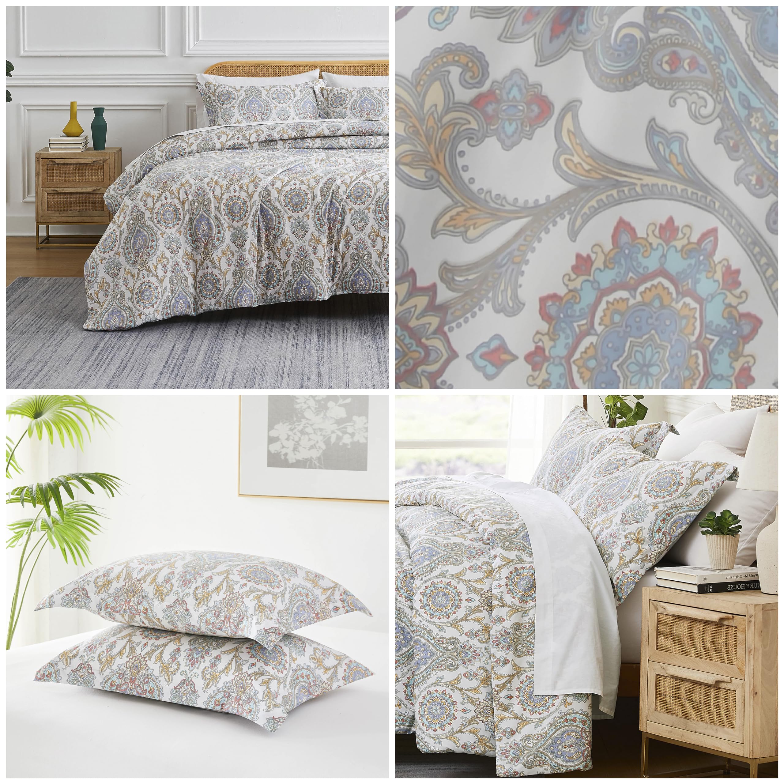 Southshore Fine Living, Inc. Oversized King/California King Duvet Cover Set Soft Premium Bedding with Zipper Closure Includes 1 Duvet Cover and 2 Pillow Shams, Machine Washable, Aqua