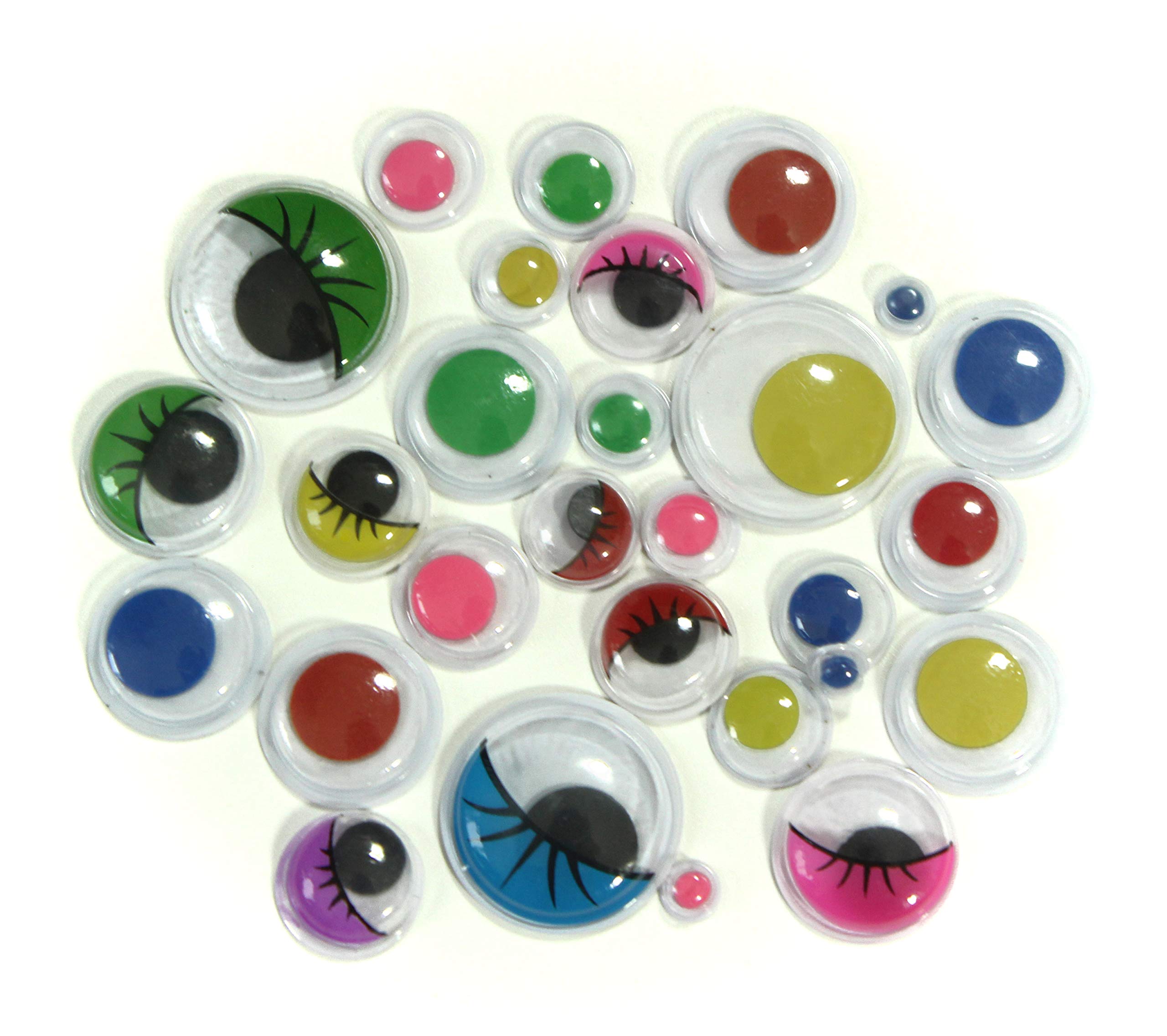ALLinONE Mixed Black Wiggle Googly Eyes with Self-Adhesive for Classroom DIY Scrapbooking Crafts Toy Accessories (Multicolor 300pcs)