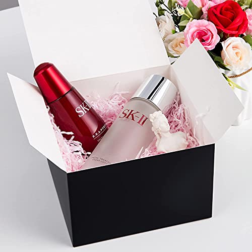 GEFTOL Gift Box 20 Pack 6 x 6 x 4 inches Fold Box Paper Gift Box Bridesmaids Proposal Box for Bridal Birthday Party Christmas(Black)
