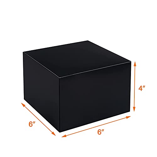 GEFTOL Gift Box 20 Pack 6 x 6 x 4 inches Fold Box Paper Gift Box Bridesmaids Proposal Box for Bridal Birthday Party Christmas(Black)