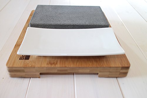 Black Rock Grill - Premium Lava Stone Cooking Set for Sizzling Steak and Seafood, Restaurant-Quality Meals at Home