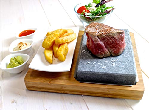 Black Rock Grill - Premium Lava Stone Cooking Set for Sizzling Steak and Seafood, Restaurant-Quality Meals at Home