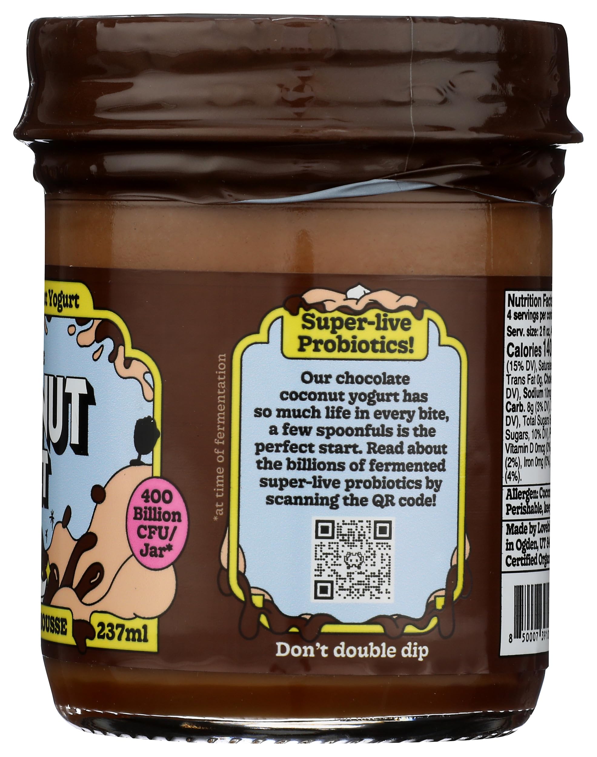 THE COCONUT CULT Organic Chocolate Mousse Coconut Yogurt, 8 OZ