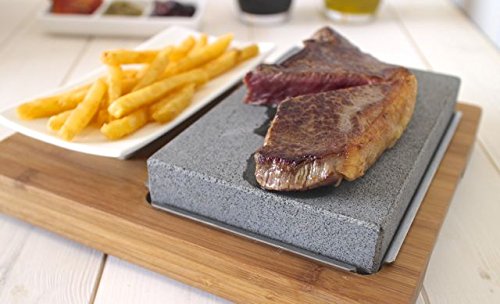 Black Rock Grill - Premium Lava Stone Cooking Set for Sizzling Steak and Seafood, Restaurant-Quality Meals at Home