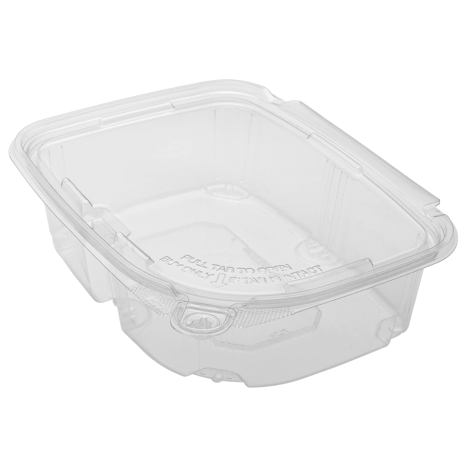 Karat 24oz PET Tamper Resistant Hinged Deli Container with Lid - 200 ct