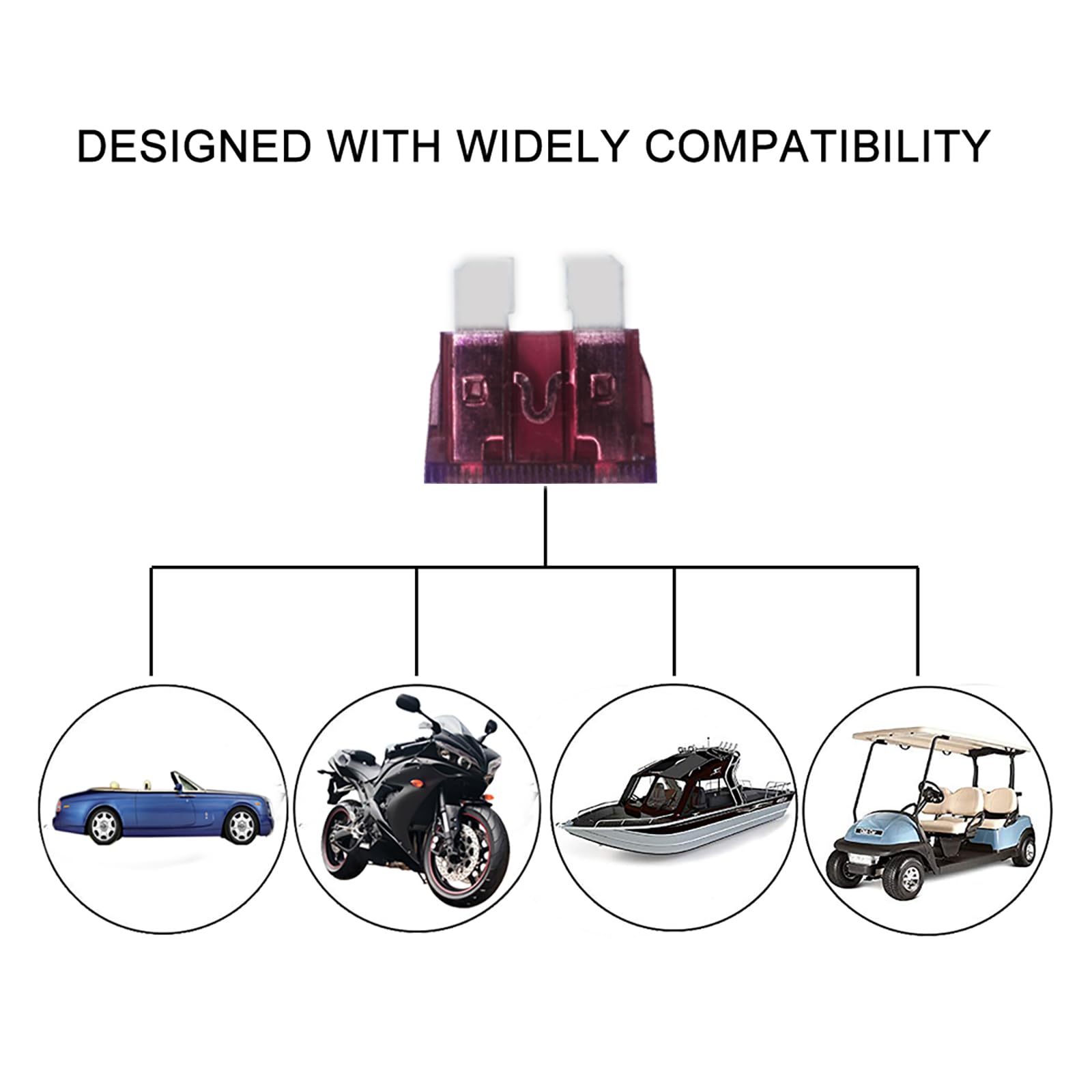 MuHize Inline Fuse Holders 12v, Upgraded Car Standard 12V Add-a-Circuit Fuse, 12 Gauge Waterproof APR ATO ATC Inline Fuse Wire with 40AMP Standard Fuses(3 Pack)
