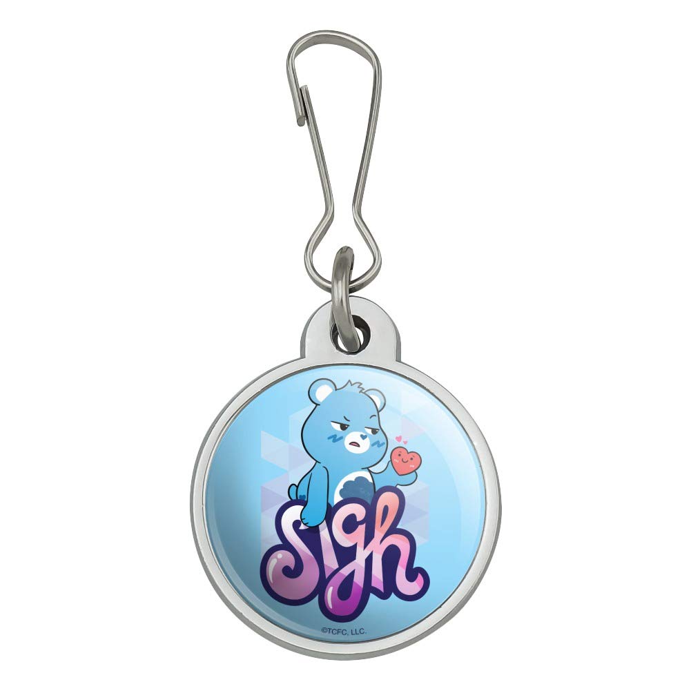 GRAPHICS & MORE Care Bears: Unlock the Magic Grumy Bear Sigh Jacket Handbag Purse Luggage Backpack Zipper Pull Charm