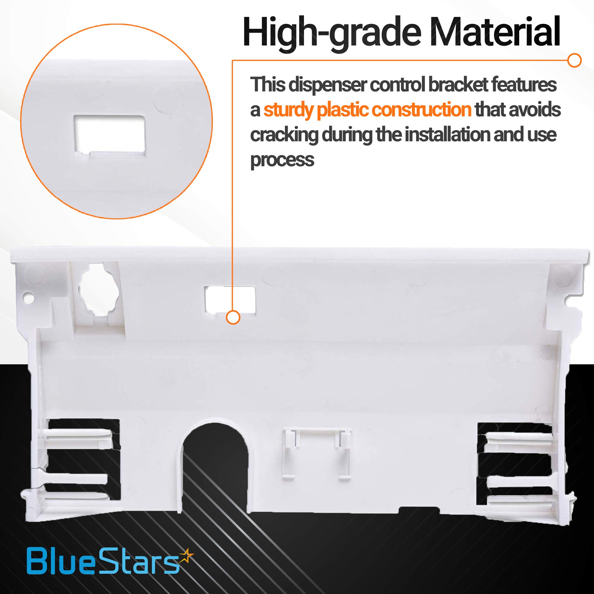BlueStars Ultra Durable WP2180226 Refrigerator Control Bracket Replacement - Compatible with Whirlpool & Kenmore Refrigerators - Replaces 2180226 2180228 2180338 2183771 PS11739027