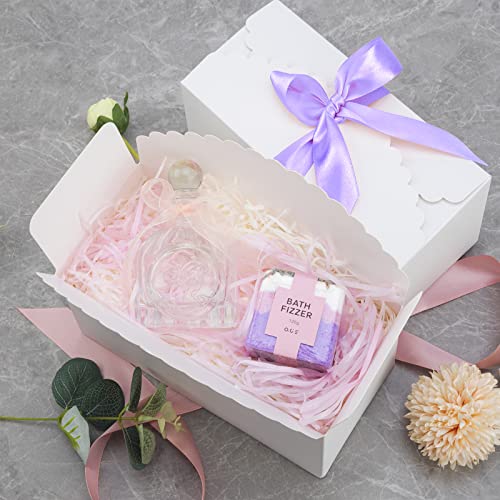 SOSFKIM Tumbler Gift Treat Boxes 24 Pack - 8x4x4in Paper Boxes for Gifts Boxes with Lids, Mug Boxes for Wedding, Bridesmaid Proposal, Party Shower, Christmas