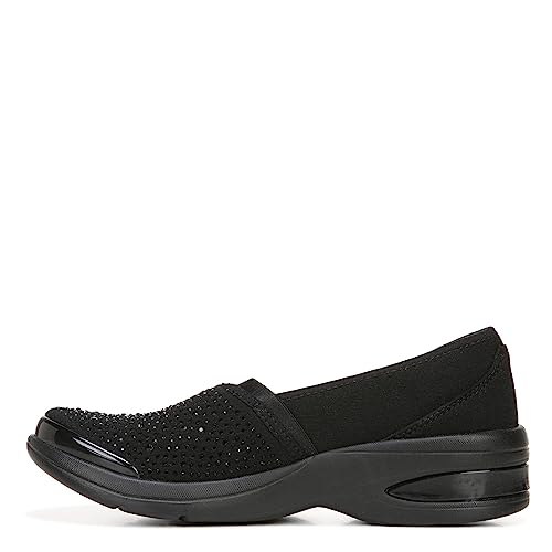 BZees Womens Red-hot Slip-ons Loafer, Black, 10 US