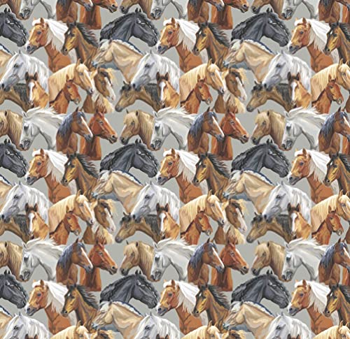 Stesha Party Horse Lover Gift Wrapping Paper - Folded Flat 30 x 20 Inch - 3 Sheets