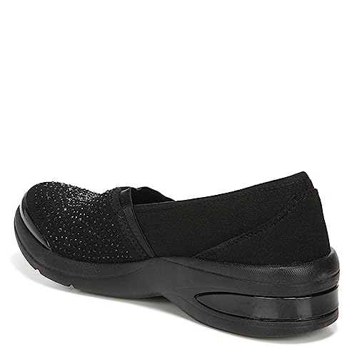 BZees Womens Red-hot Slip-ons Loafer, Black, 10 US