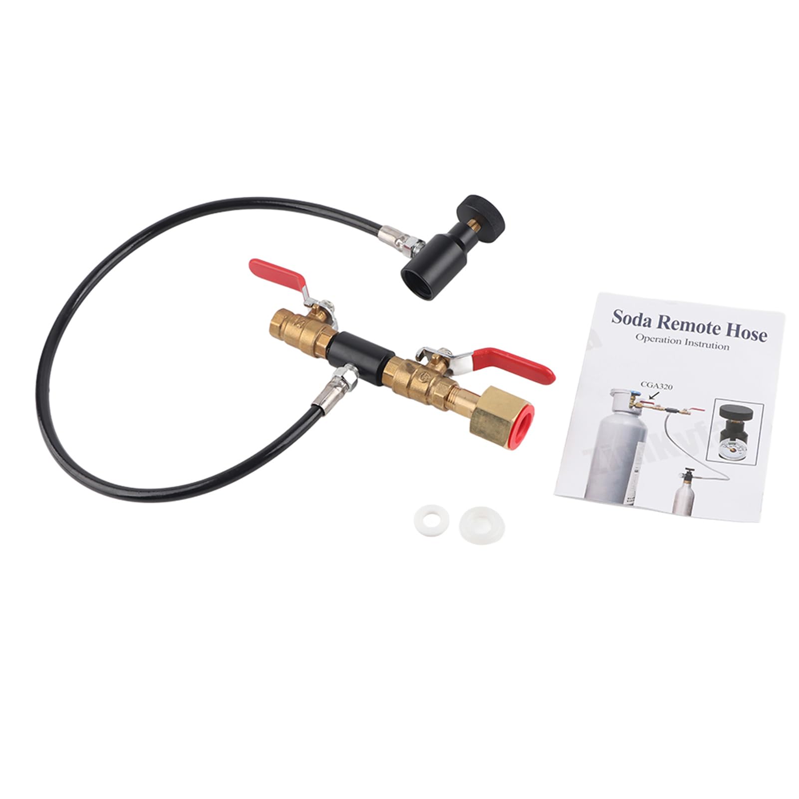 CO2 Cylinder Refill Station Filling Charging Adapter Tool Bottle CO2 Accessories for Soda Maker Home Machine(24 inch-G1/2),soda water parts