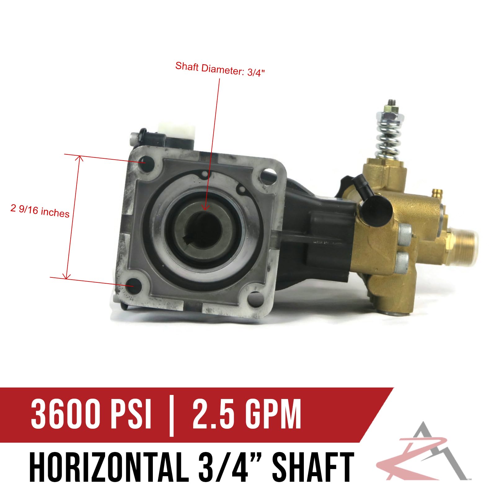 The ROP Shop | 3600 PSI Pressure Washer Pump 2.5 GPM, 6.5 HP for Simpson 90036, 90037, 90028