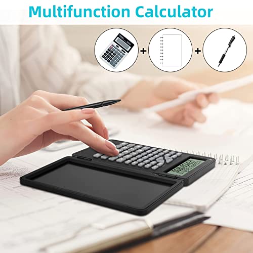LINGSFIRE Scientific Calculator with Erasable Writing Board, 10-digit LCD Display Foldable Desk Calculator Physics Graphing Calculator for Student Teacher Financial Office Business High School College
