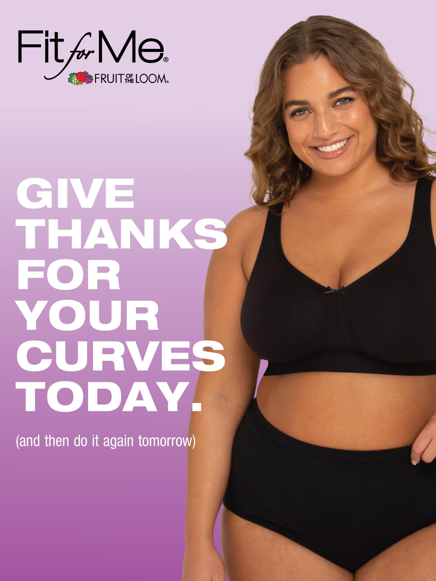 Fruit of the Loom Women's Plus Size Wireless Cotton Bra, Heather Grey, 40G