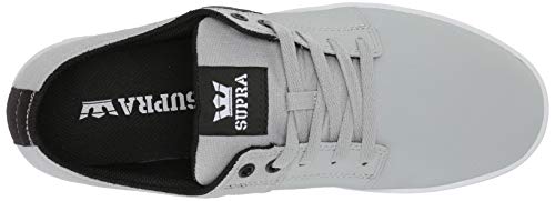 SUPRA Unisex-Adult Stacks II Skate Shoe, LT Grey TUF-White, 8 Regular US