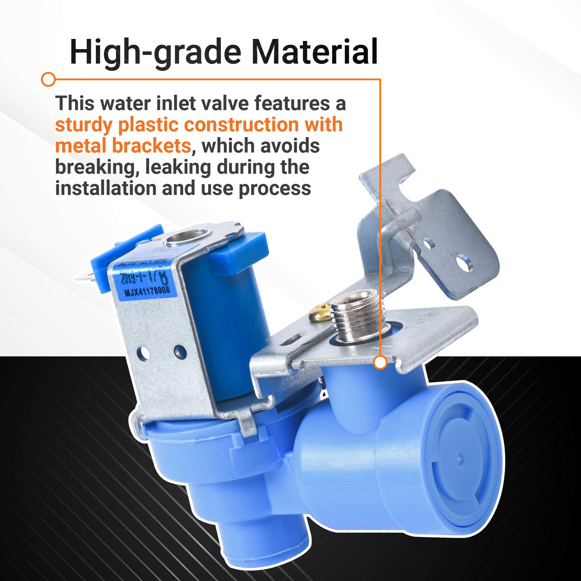 BlueStars MJX41178908 Refrigerator Water Inlet Valve Replacement - Compatible with L.G & Kenmore Refrigerators - Replaces AP4451762 PS3536019 AH3536019
