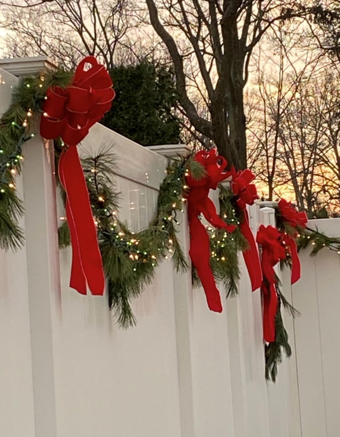 12-Pack Christmas Bows 10" x 26" Handmade with 2.5" Red Velvet Red Wired Edge Ribbon Indoor Outdoor Handmade Wreath Bows | The Handmade Bow