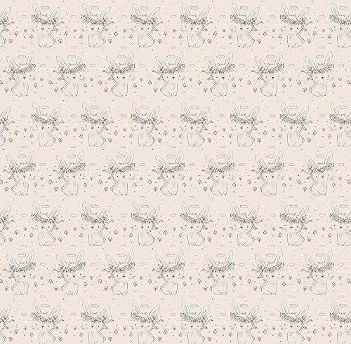 Stesha Party Floral Bunny Baby Gift Wrapping Paper - Folded Flat 30 x 20 Inch (3 Sheets)