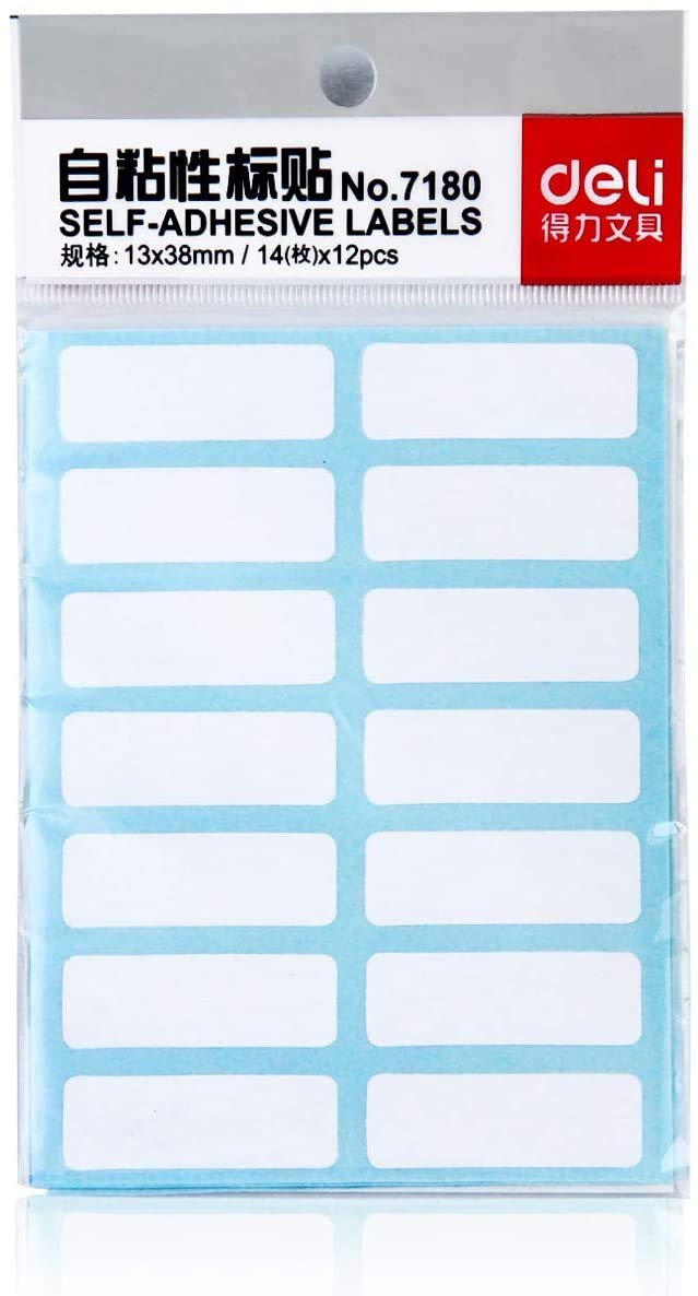 Deli self adhesive labels no.7180 - 12 sheets (168 labels)