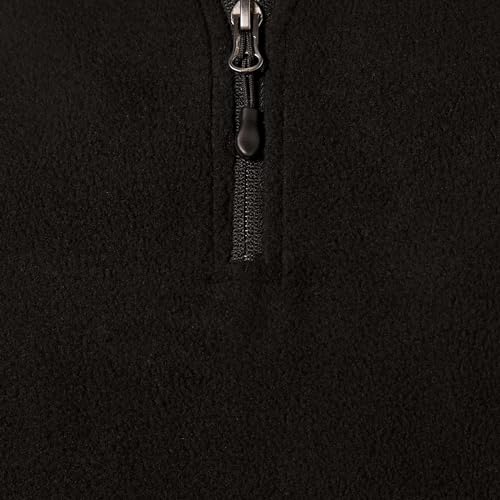 Amazon Essentials Men's Quarter-Zip Polar Fleece Jacket - Discontinued Colors, Black, Large