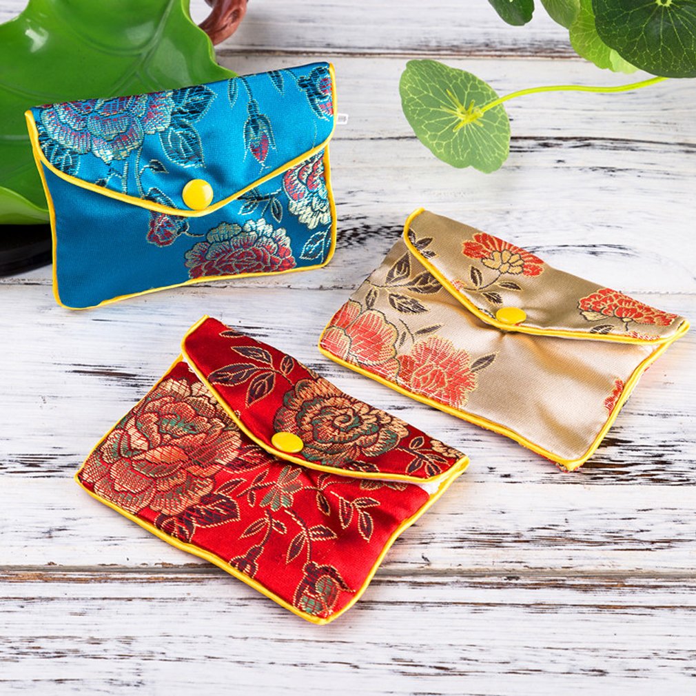 MorTime Jewellery Jewelry Silk Purse Pouch Gift Bags, Multiple Colors, Pack of 12 (Large,4"x4.7")