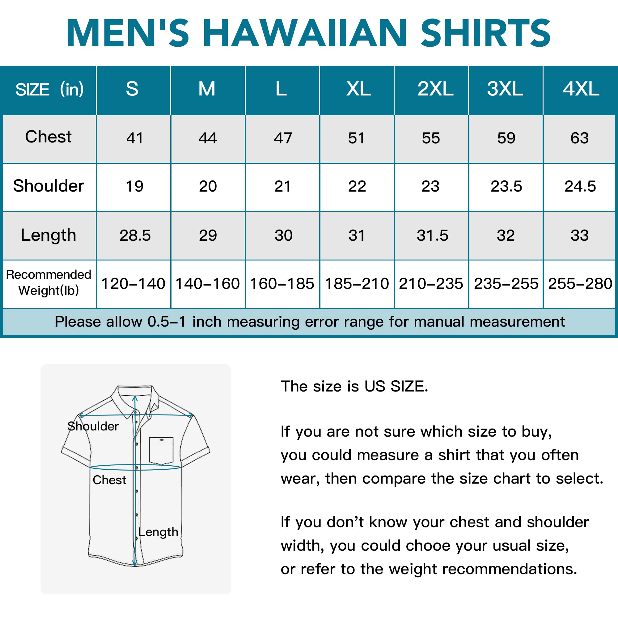 BOJIN Men's Hawaiian Shirts Short Sleeve Tropical Beach Casual Button Down Shirts BJ012 1XL