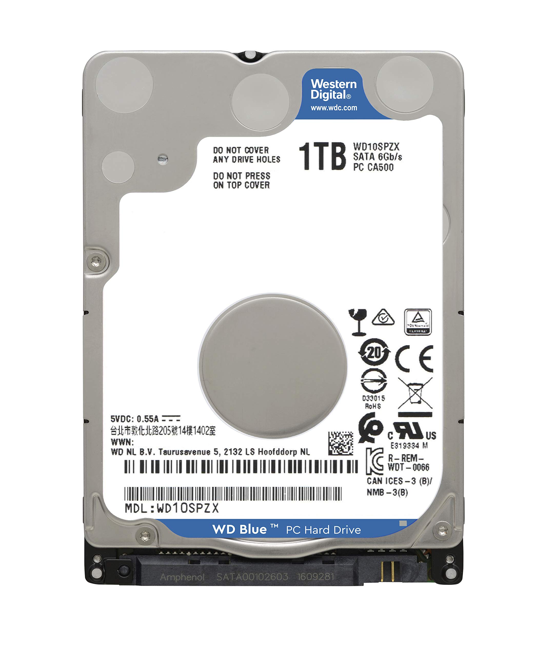 Western Digital 1TB WD Blue Mobile Hard Drive & Digital 1TB WD Blue PC Hard Drive - 7200 RPM Class, SATA 6 Gb/s, 64 MB Cache, 3.5" - WD10EZEX