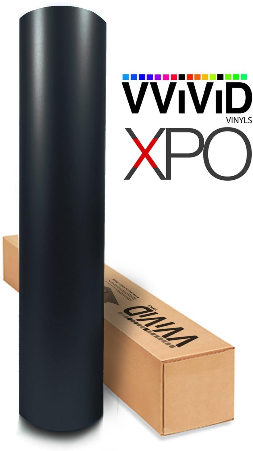 VViViD Matte Black Vinyl Wrap Adhesive Film Air Release Decal Sheet (1ft x 5ft)