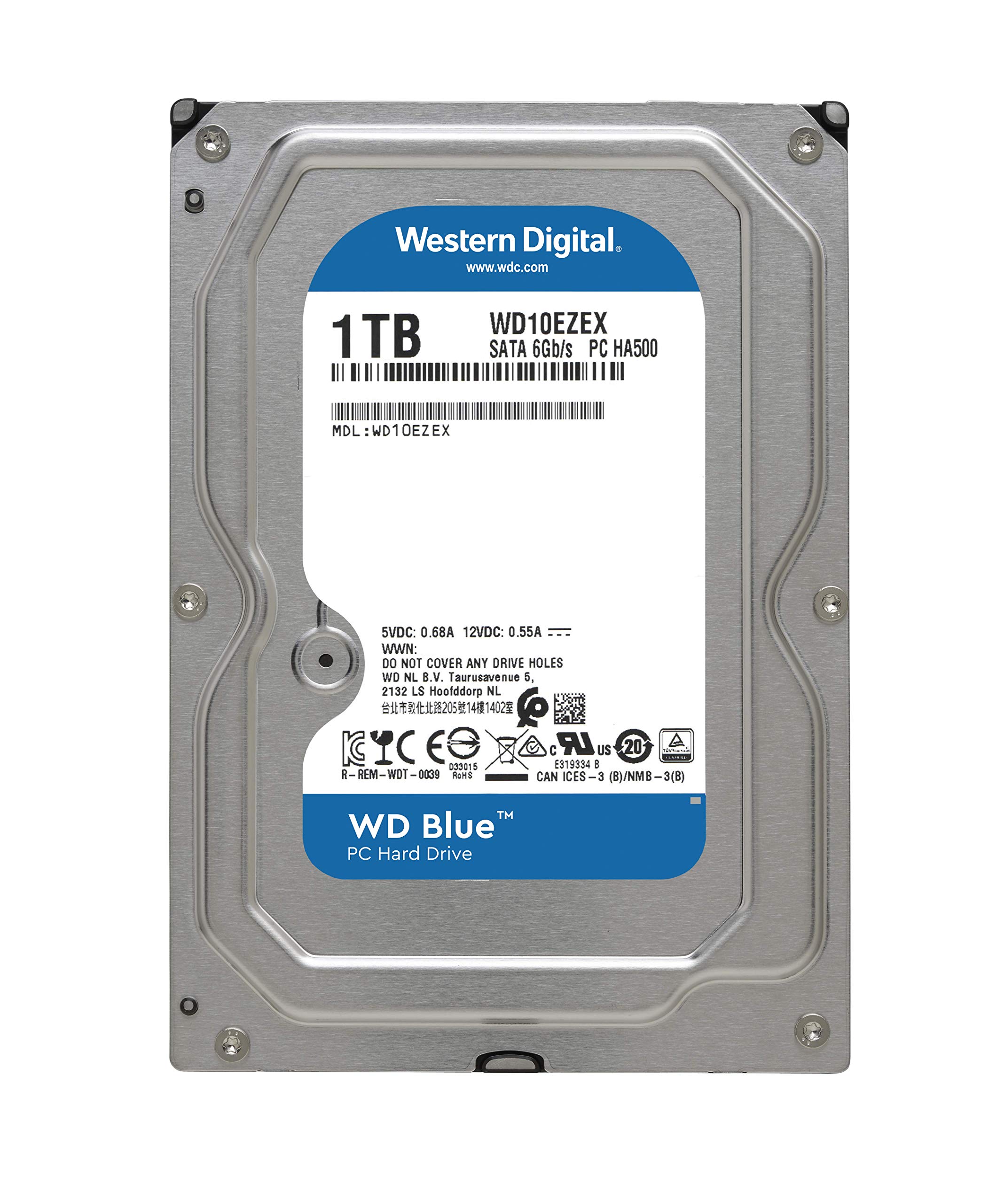 Western Digital 1TB WD Blue Mobile Hard Drive & Digital 1TB WD Blue PC Hard Drive - 7200 RPM Class, SATA 6 Gb/s, 64 MB Cache, 3.5" - WD10EZEX